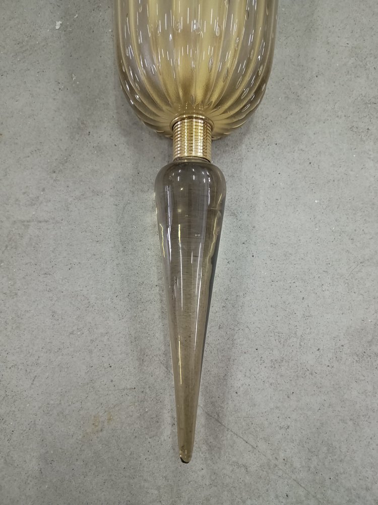 Murano Black and Cream Color Glass Wall Light, 2000 for sale at Pamono