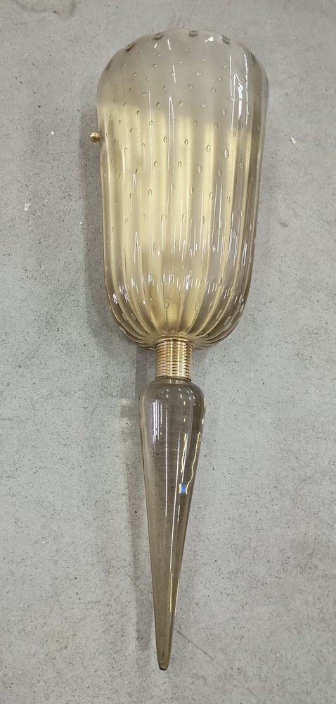 Murano Black and Cream Color Glass Wall Light, 2000 for sale at Pamono