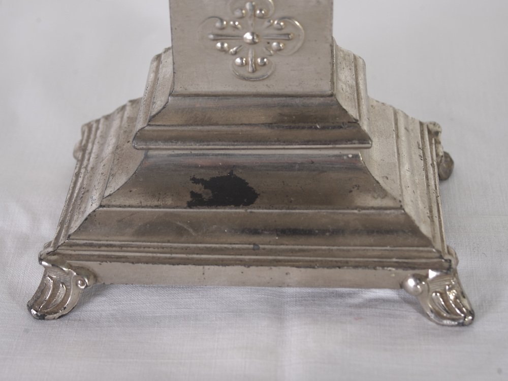 Art Nouveau Nickled Table Crucifix, 1910s for sale at Pamono