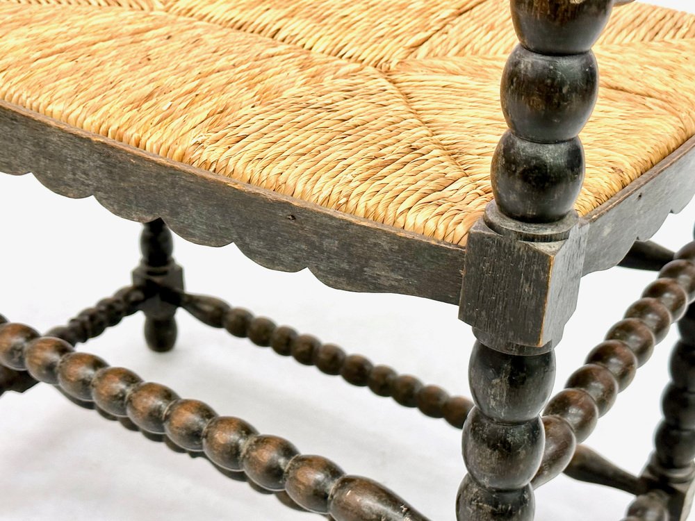 19th Century Dutch Jacobean Style Ebonised Oak Bobbin Bench for sale at ...