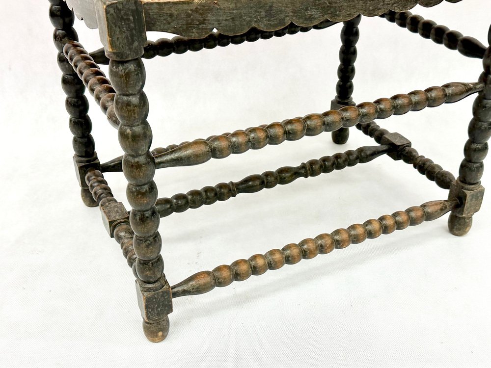 19th Century Dutch Jacobean Style Ebonised Oak Bobbin Bench for sale at ...