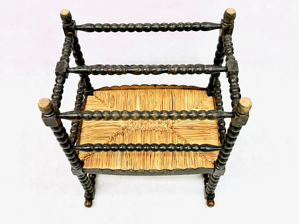 19th Century Dutch Jacobean Style Ebonised Oak Bobbin Bench for sale at ...