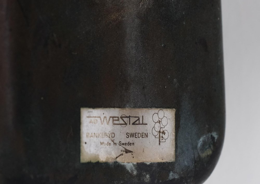 Copper Wall Lamp attributed to Westal, Sweden, 1960s for sale at Pamono