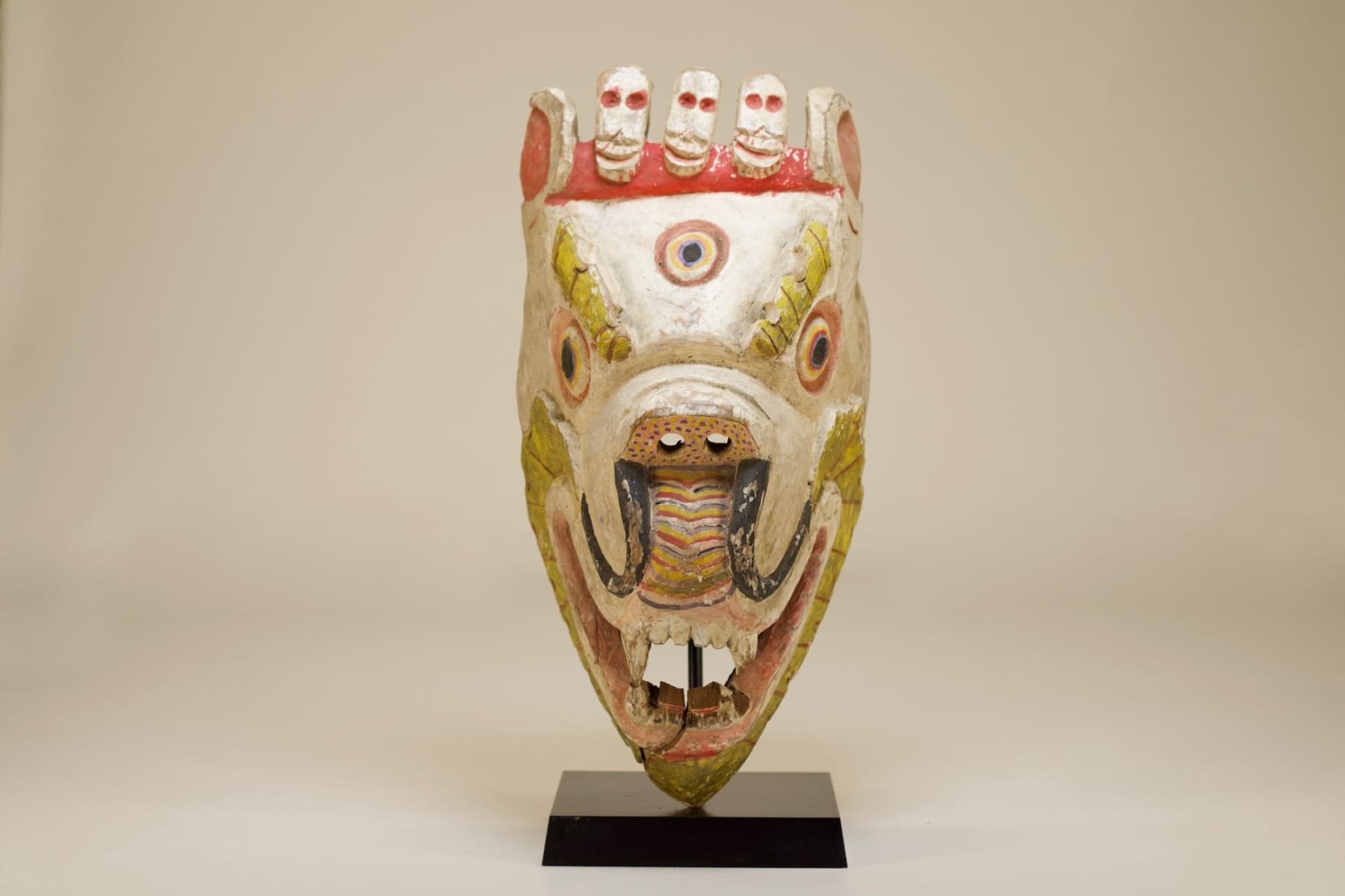 Tibetan Cham Snow Tiger Mask, 1920s for sale at Pamono