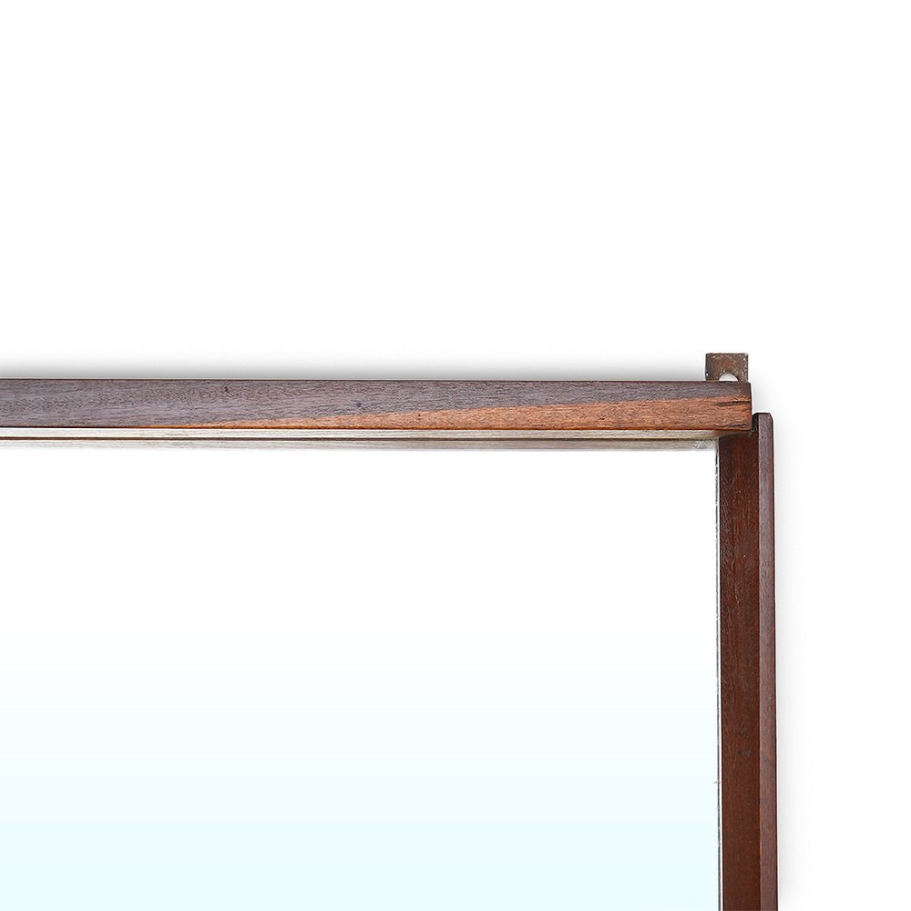 Rectangular Mirror with Wooden Frame, 1960s for sale at Pamono