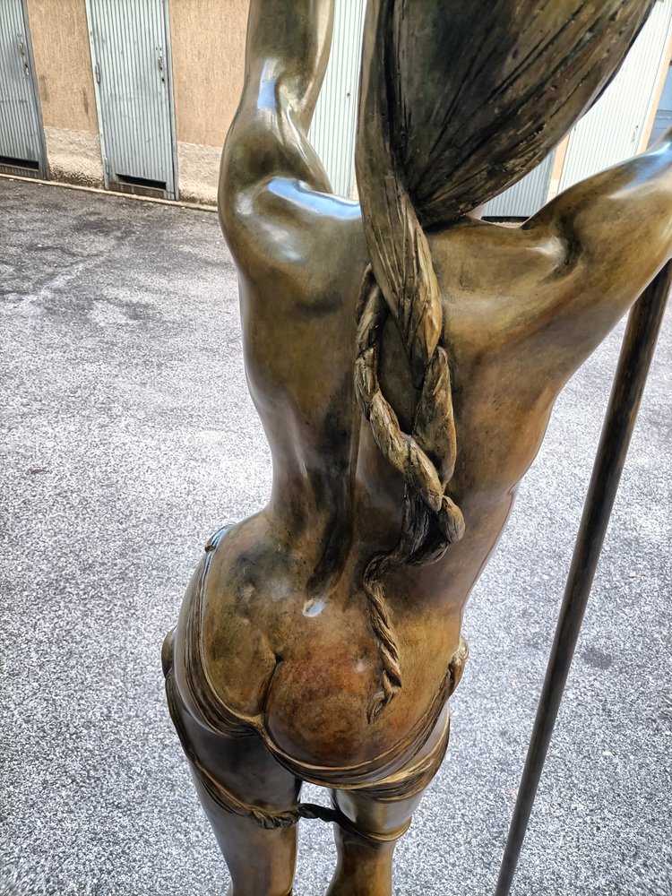 Marie Paule Deville Chabrolle, Goddess Artemis with Spear, 20th Century, Patinated Bronze for ...