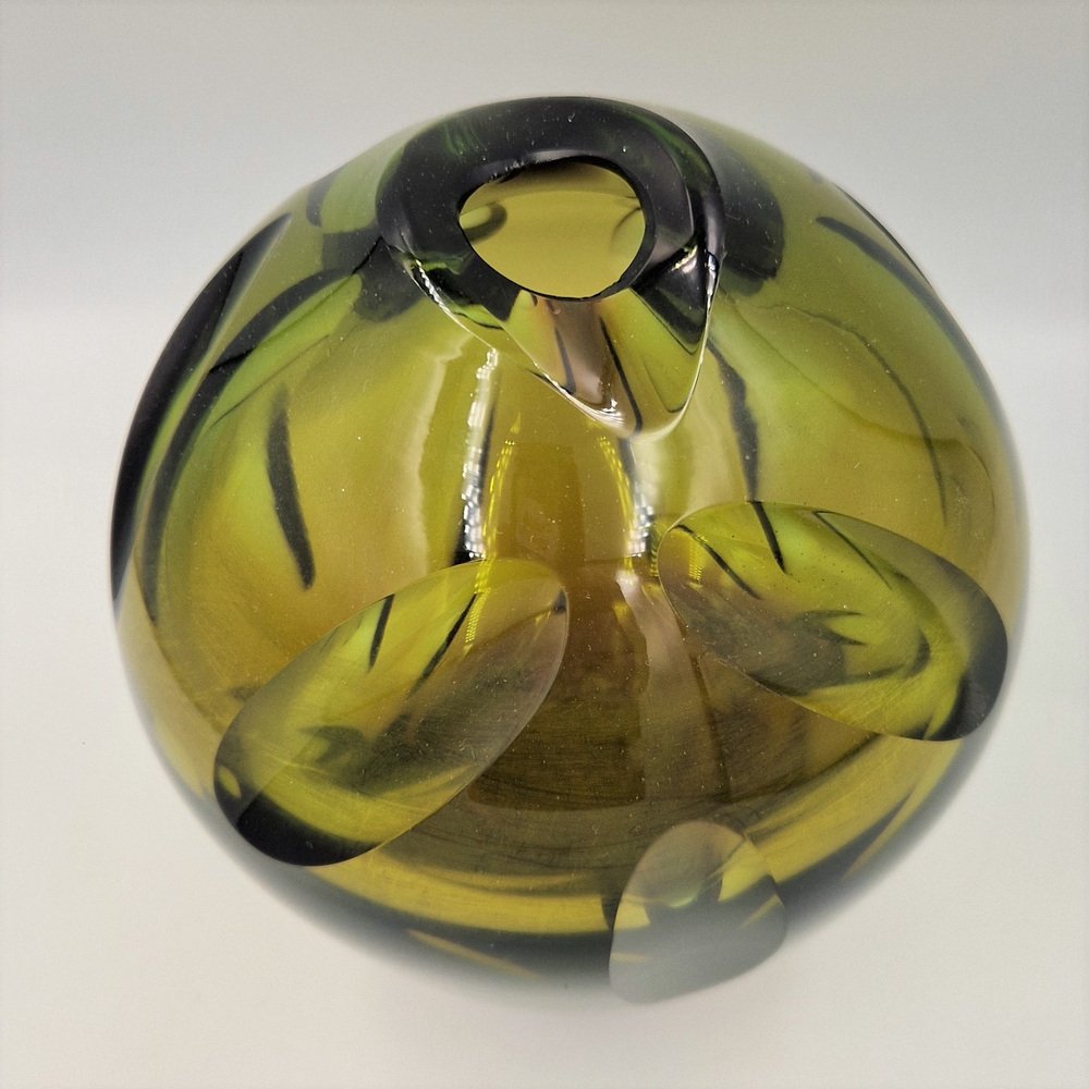 WMF Glass Vase by Erich Jachmann for WMF, 1950s for sale at Pamono
