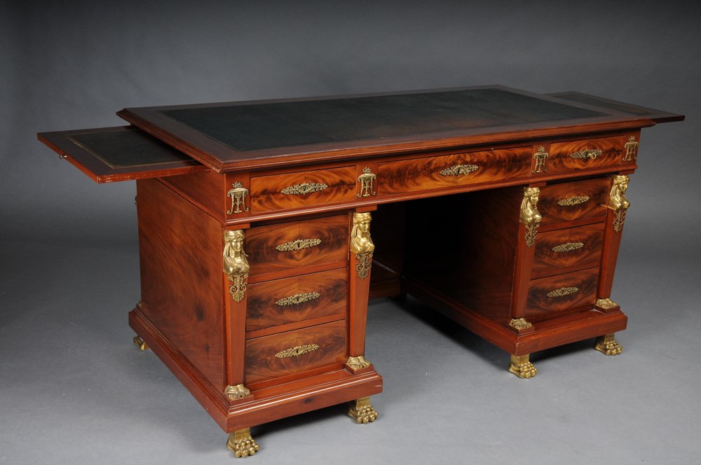 Royal Empire Desk in Gilt Bronze, 19th Century for sale at Pamono