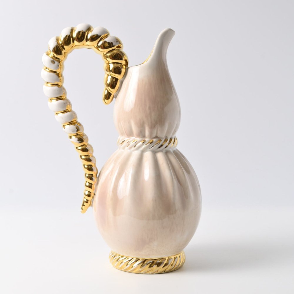 Mid-Century Twisted Handle Vase from Alexandre De Wemmel, 1950s for ...