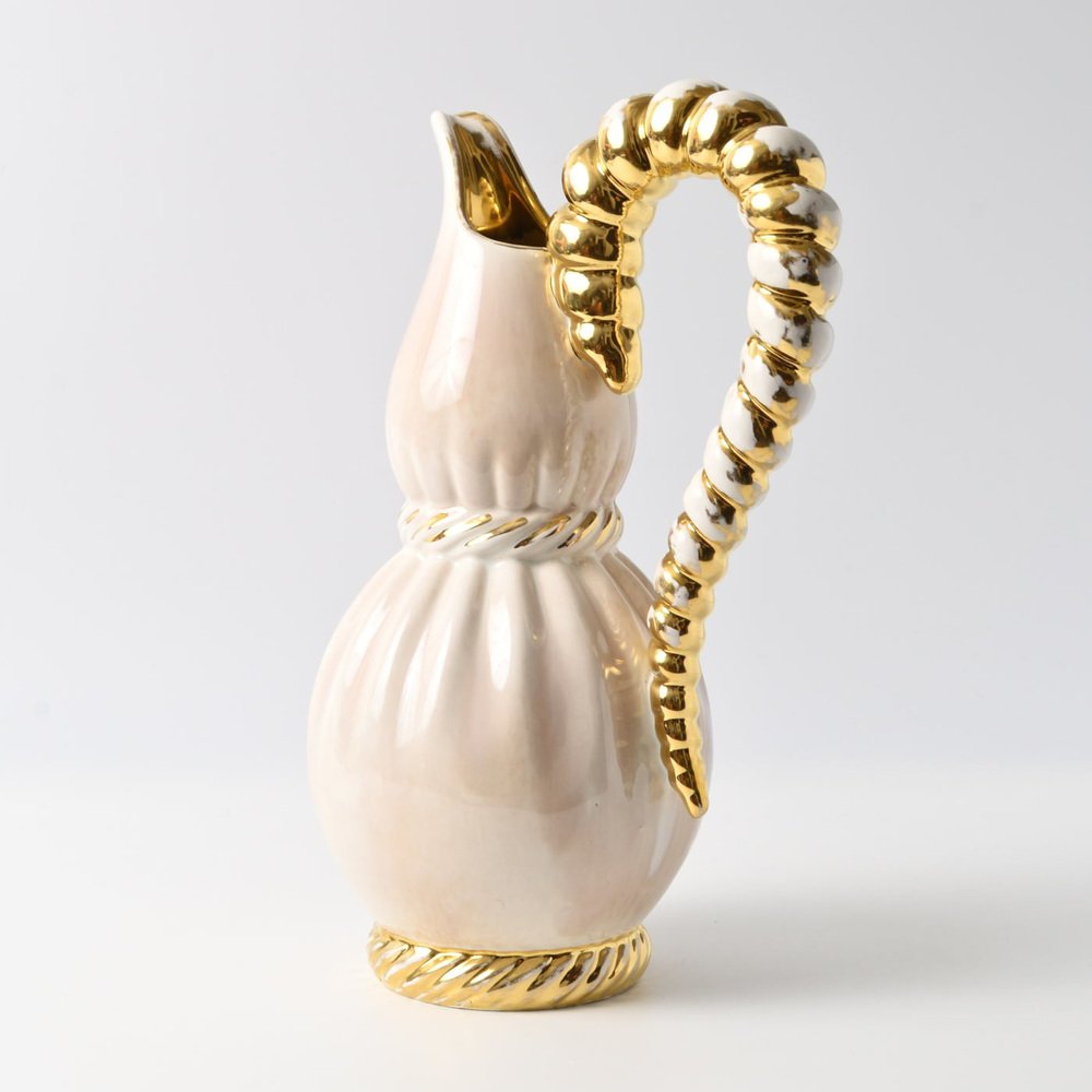 Mid-Century Twisted Handle Vase from Alexandre De Wemmel, 1950s for ...