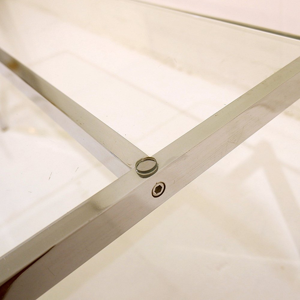 Chrome Coffee Table in the style of Poul Kjaerholm, Denmark, 1970s for ...