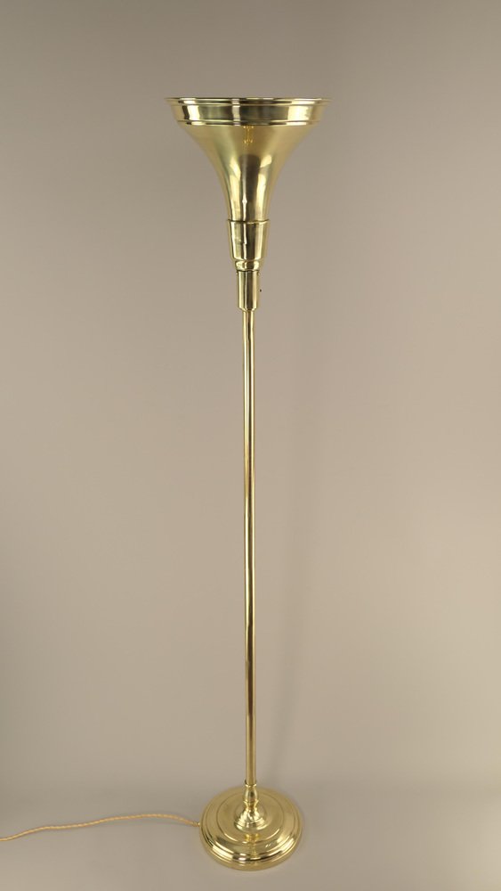 Lampada da terra in ottone di Luminator Belge, anni '30 in vendita su ...