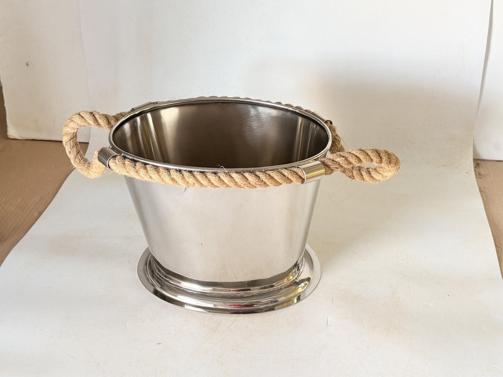 Large Champagne Bucket with Rope Handles, 1970s for sale at Pamono