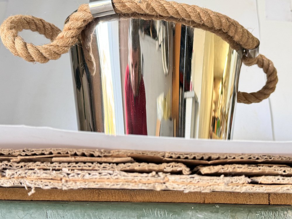 Large Champagne Bucket with Rope Handles, 1970s for sale at Pamono