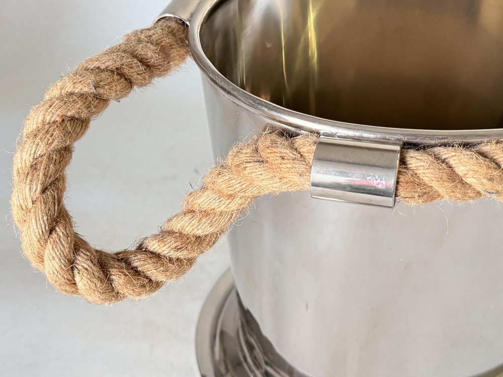 Large Champagne Bucket with Rope Handles, 1970s for sale at Pamono