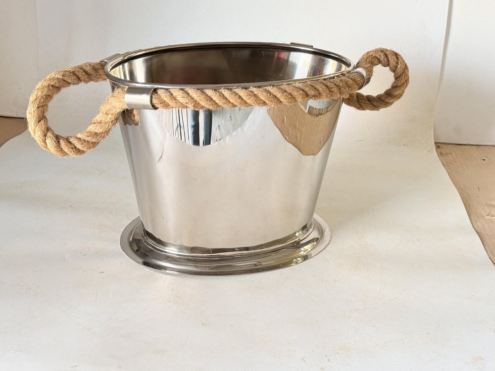 Large Champagne Bucket with Rope Handles, 1970s for sale at Pamono