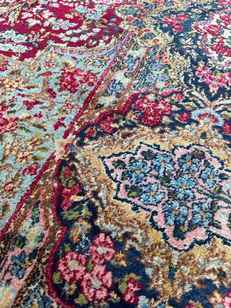 Large Floral Kirman Style Rug, 1930s for sale at Pamono
