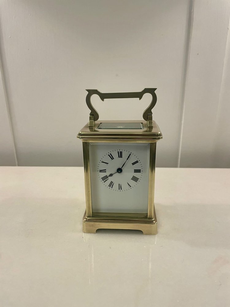 Victorian Brass Carriage Clock, 1880s for sale at Pamono