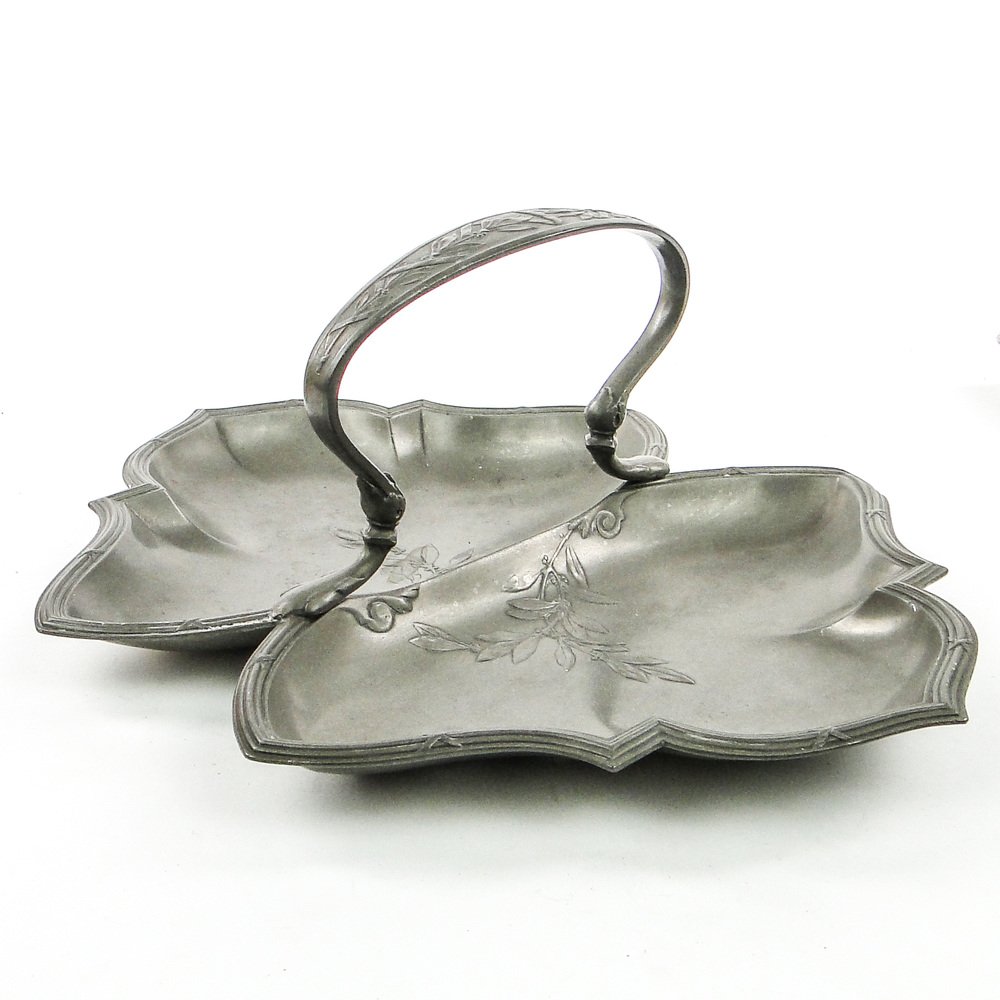 Art Nouveau Tin Double Bowl, Germany, 1890s for sale at Pamono