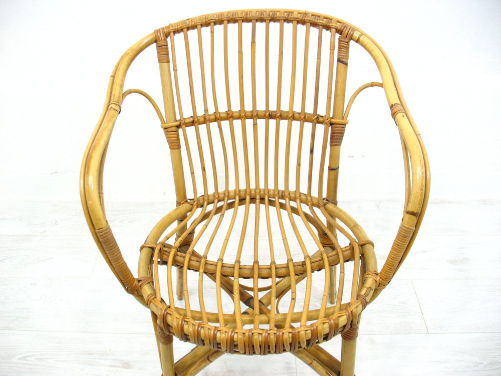 Vintage Rattan Chair, 1970s for sale at Pamono