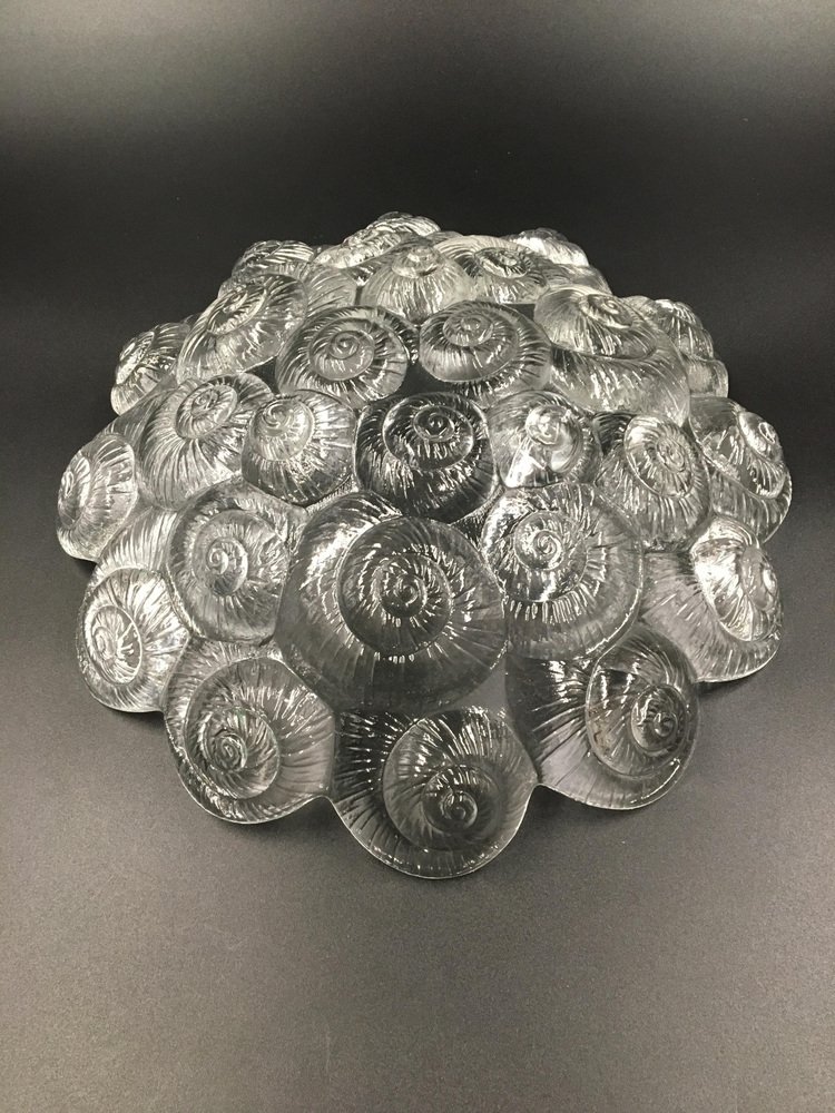 French Art Deco Glass Bowl with Shells and Fossil Motif, 1930s for sale ...