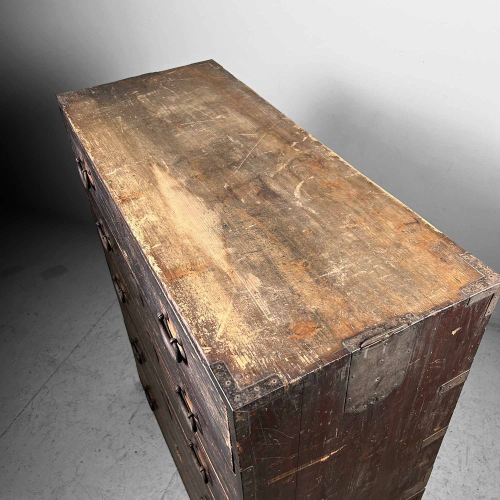 Japanese Traditional Tansu Chests of Drawers, 1920s, Set of 2 for sale ...