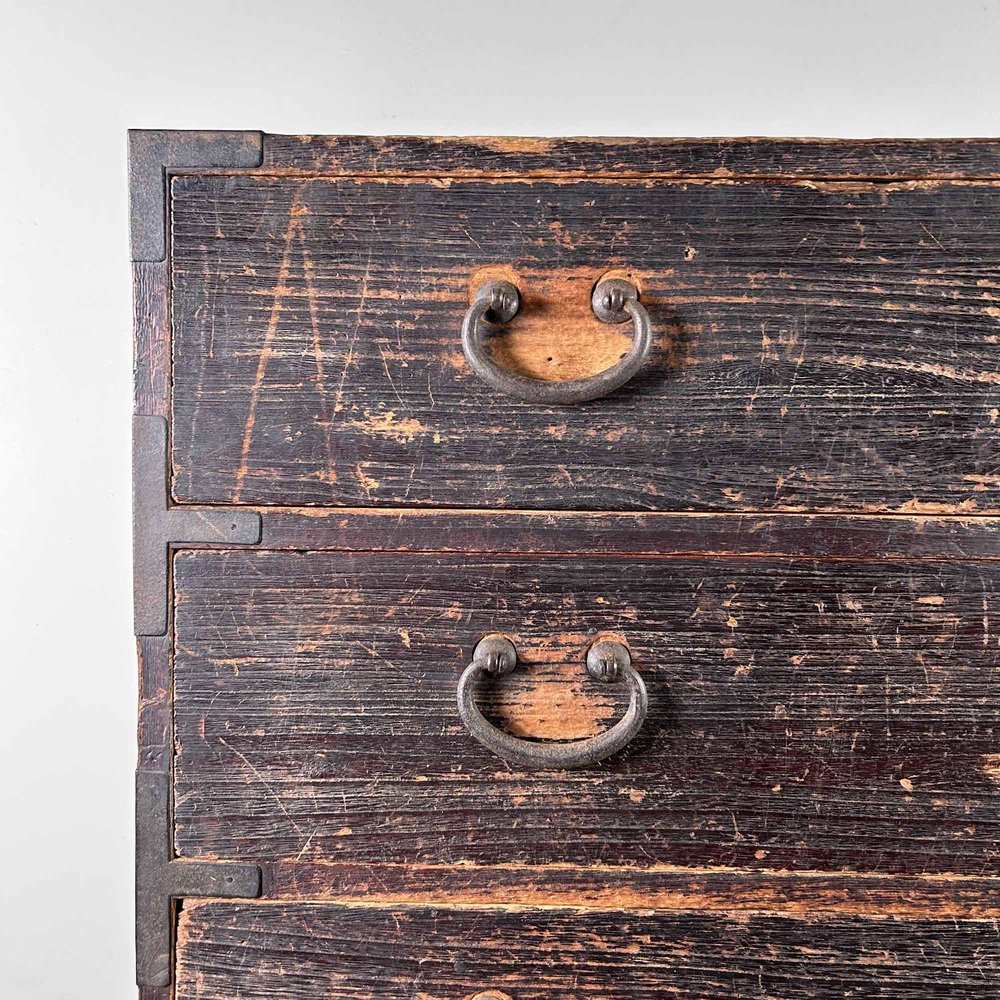 Japanese Traditional Tansu Chests of Drawers, 1920s, Set of 2 for sale ...