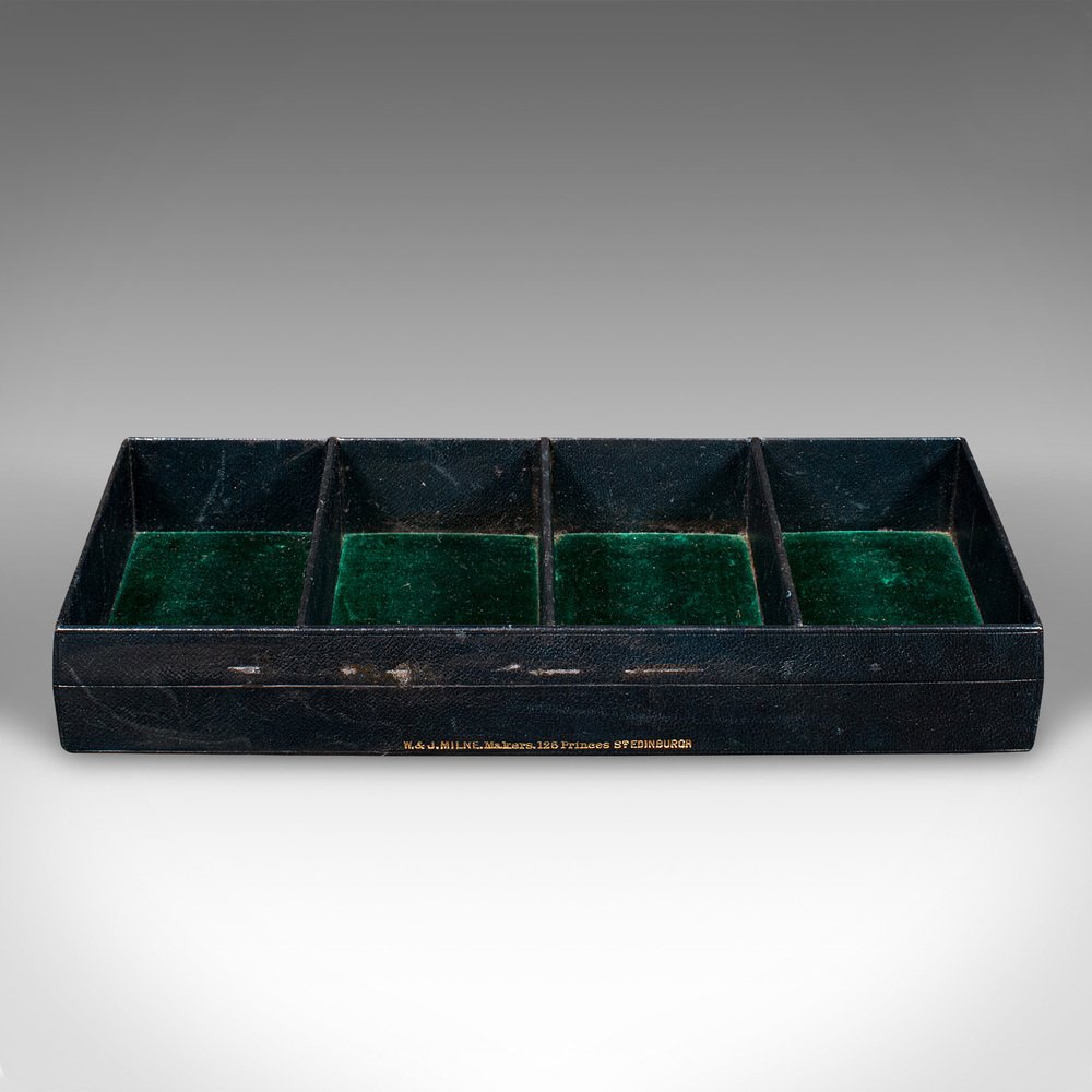 Small Scottish Executive Desk Tray in Leather from WJ Milne, 1890s for ...