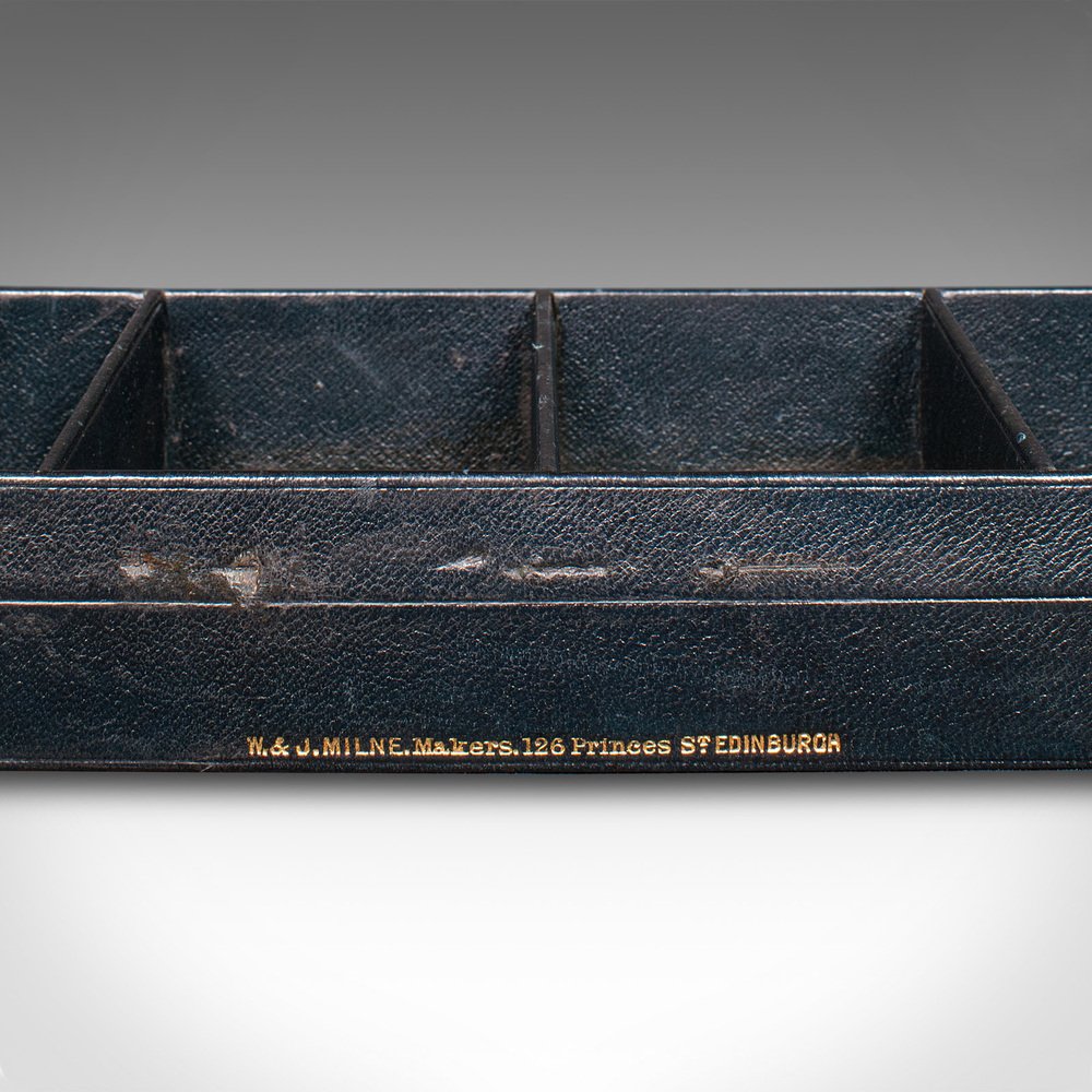 Small Scottish Executive Desk Tray in Leather from WJ Milne, 1890s for ...