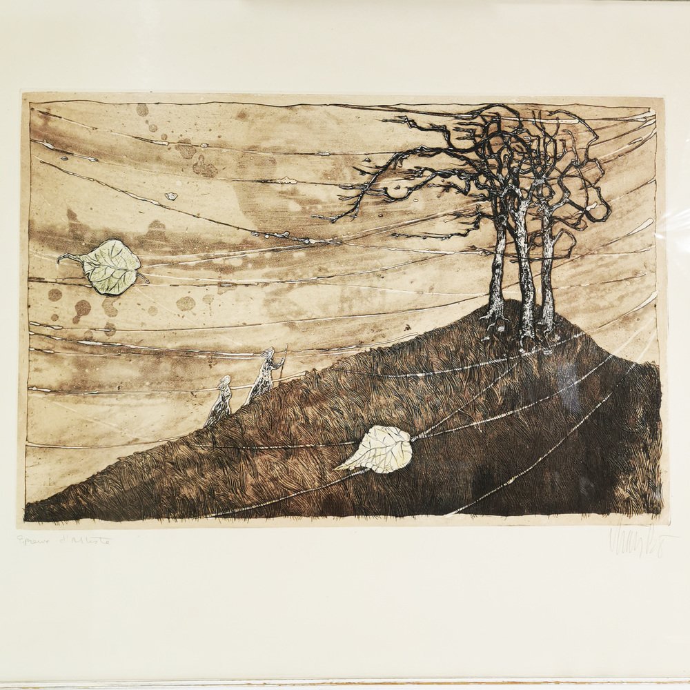 Lars Bo, Surreal Graphics, 1960s, Aquatint Etching for sale at Pamono
