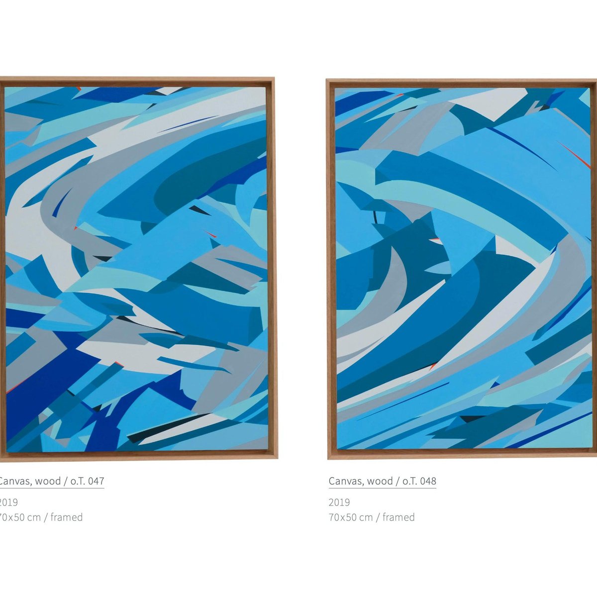 Kera, Untitled 047 & 048 Diptych, Acrylic & Spray Paint on Wood, Set of ...