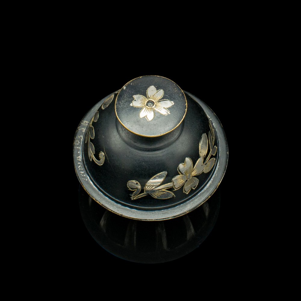 Antique Japanese Tea Calling Bell in Brass & Silver-Plating, 1920s for ...