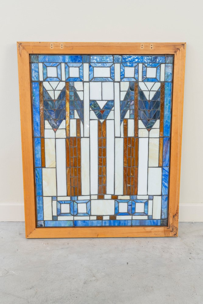 Modernist Stained Glass Items, Set of 2 for sale at Pamono