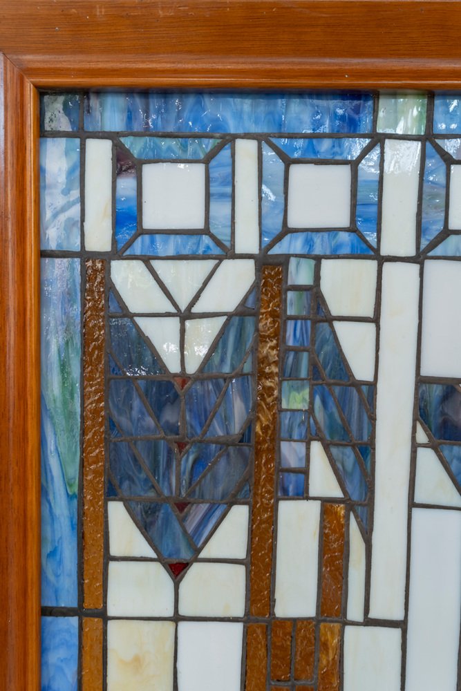 Modernist Stained Glass Items, Set of 2 for sale at Pamono