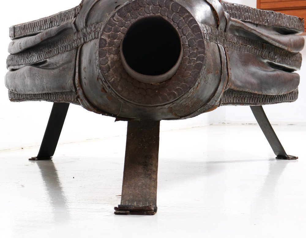 Large French Provincial Fruitwood Blacksmith Forge Bellows Coffee Table ...