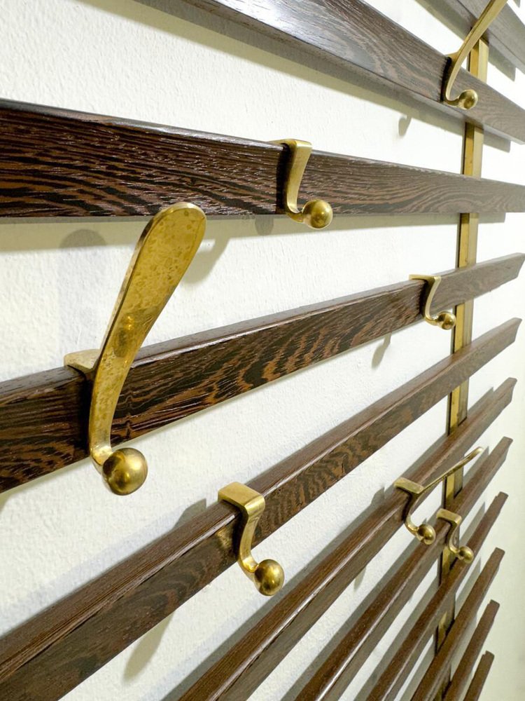 Mid-Century Slatted Coat Rack by Jules Wabbes, 1950s for sale at Pamono
