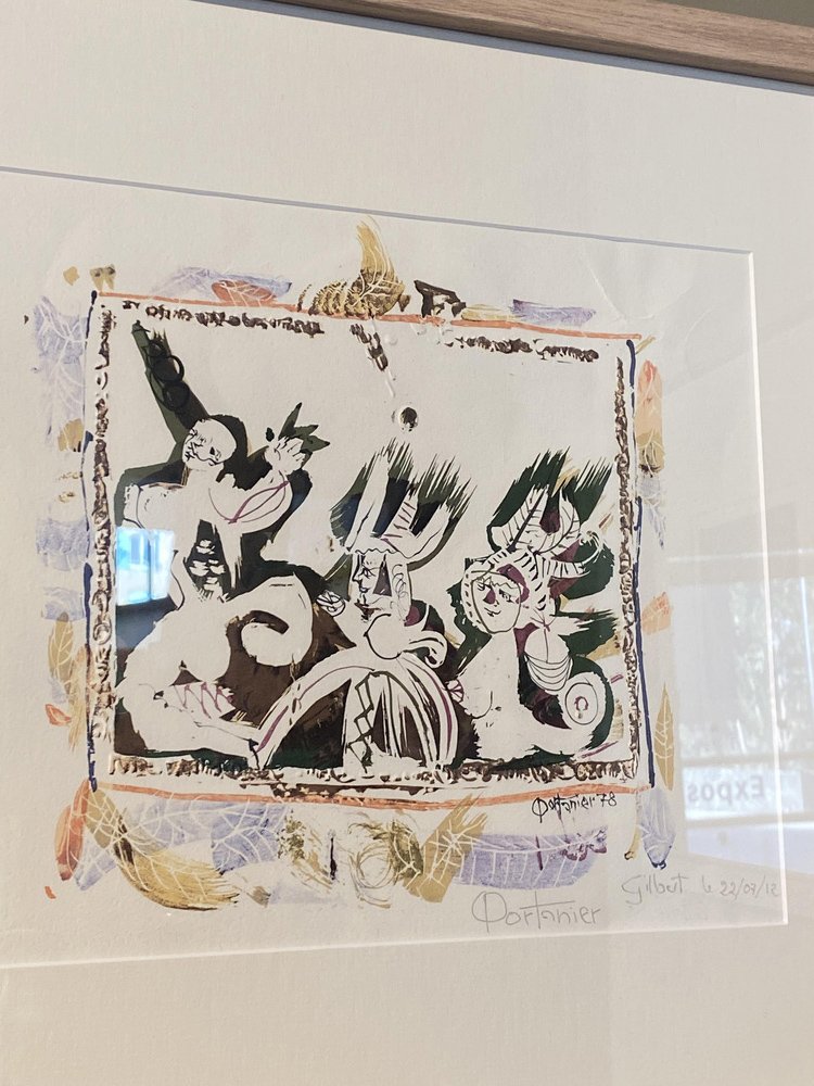 Gilbert Portanier, Composition, Etching, Framed for sale at Pamono