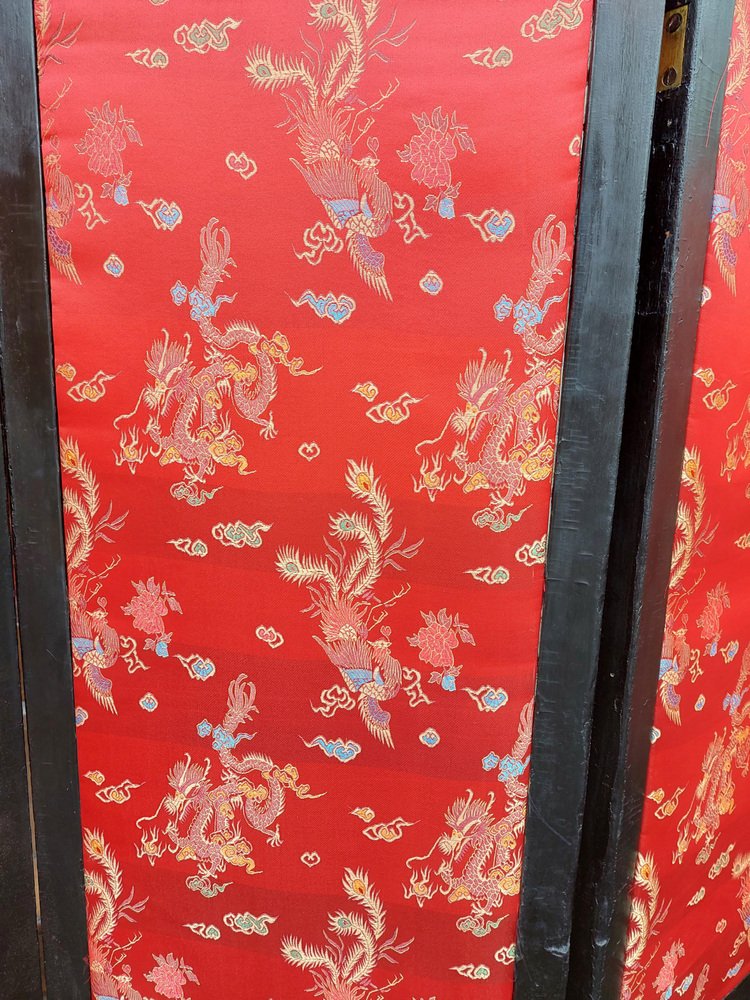 Chinese Regency Lacquered 8-Fold Dressing Screen for sale at Pamono