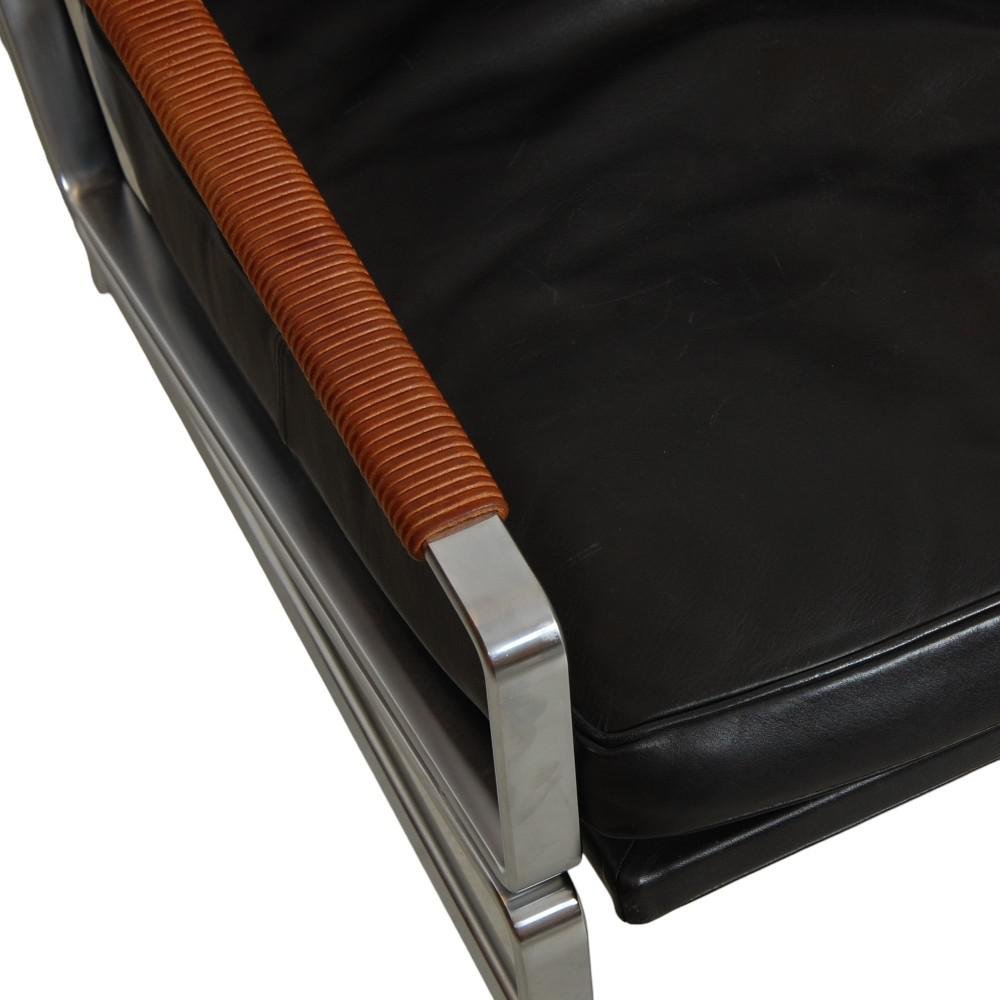 Fk-6720 Lounge Chair in Black Leather by Fabricius and Kastholm for ...