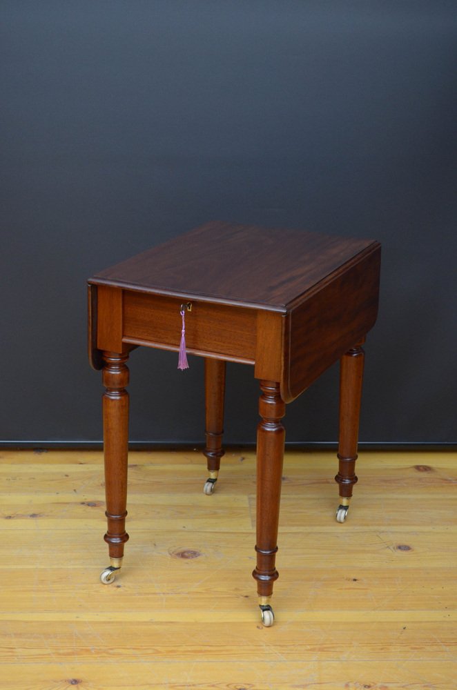 Victorian Drop Leaf Table in Mahogany from Heal & Son, 1850 for sale at ...