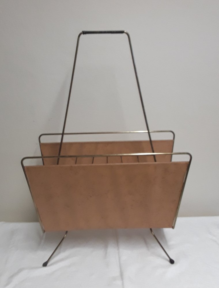 Vintage Newspaper Stands in Brass, 1970s for sale at Pamono