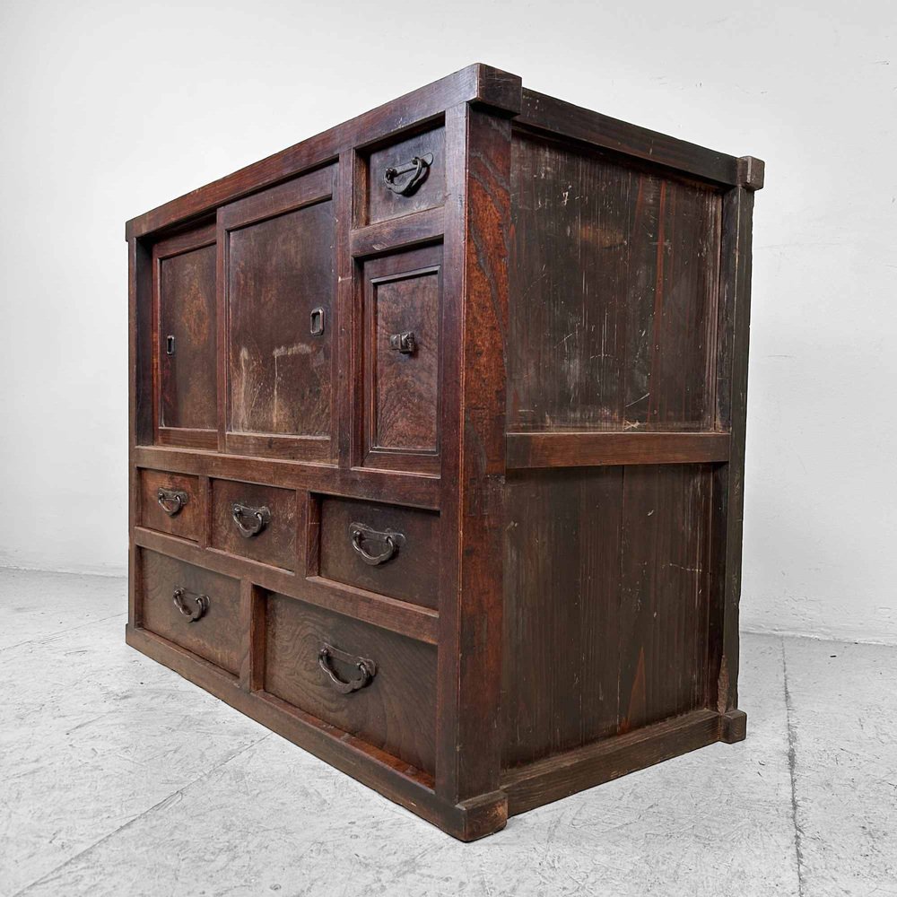 Traditional Taishhō Japanese Storage Cabinet, 1920s for sale at Pamono
