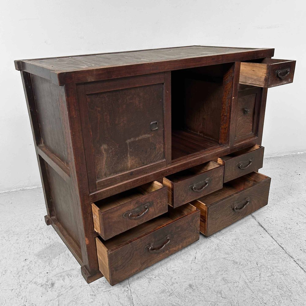 Traditional Taishhō Japanese Storage Cabinet, 1920s for sale at Pamono
