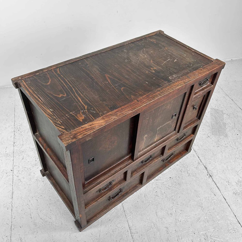 Traditional Taishhō Japanese Storage Cabinet, 1920s for sale at Pamono