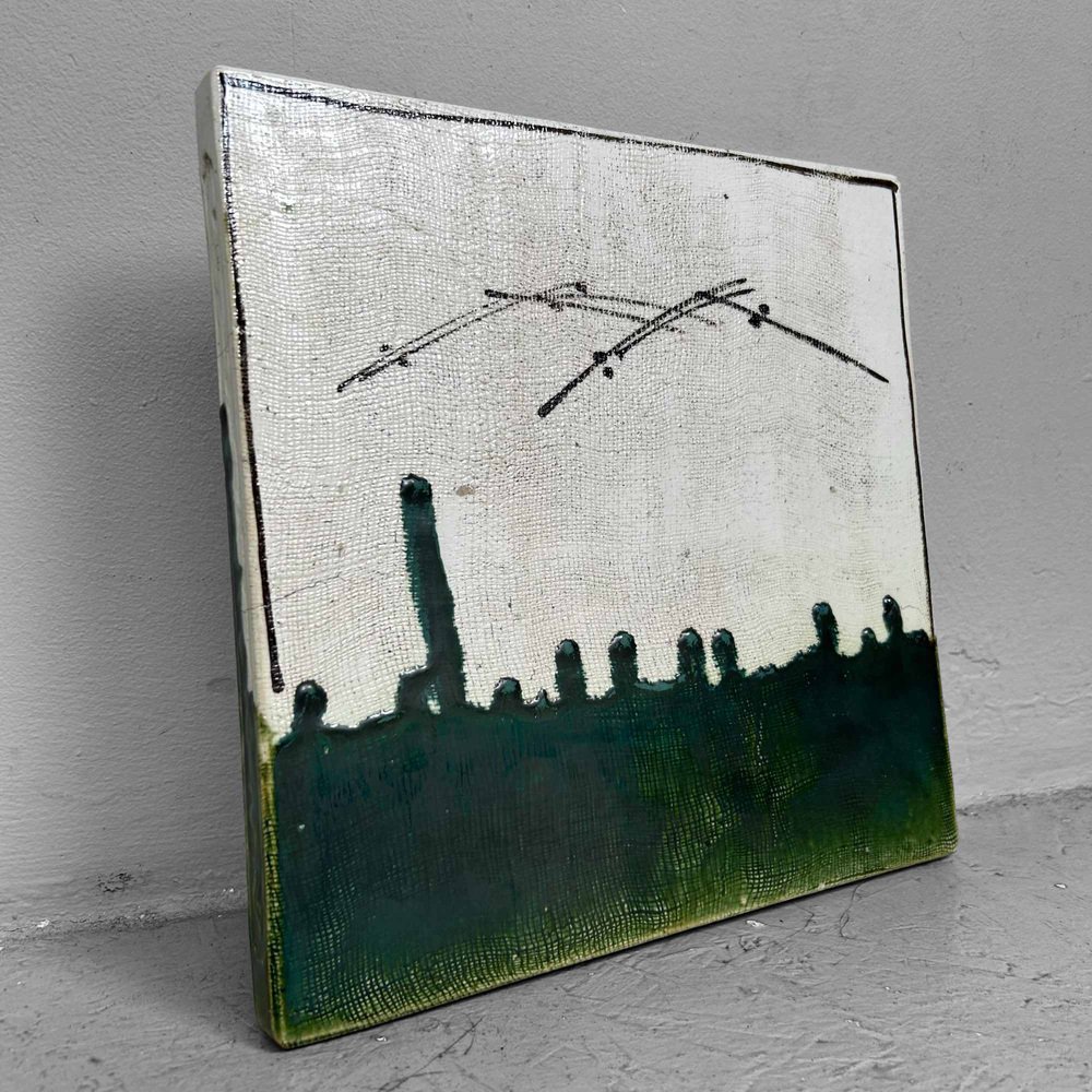 Taisho Oribe-Ware Toban Ceramic Tea Ceremony Tile, Japan, 1920s for ...