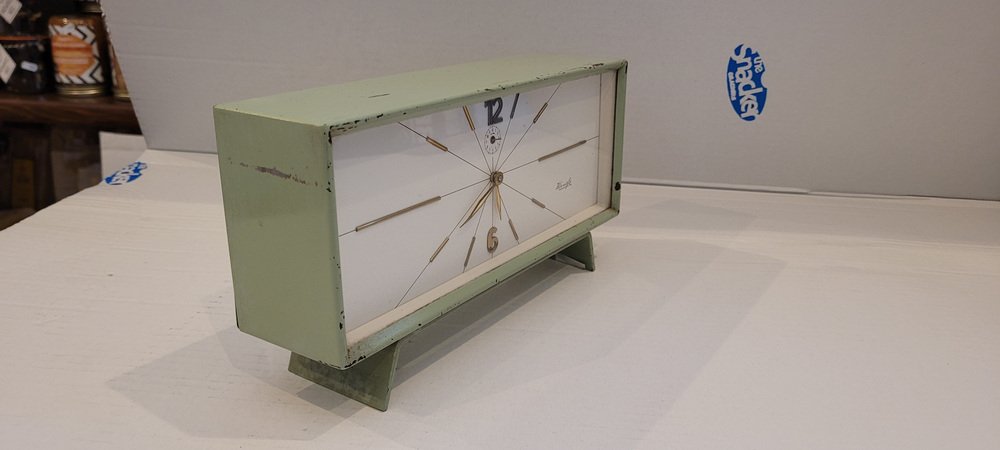 German Clock in Painted Metal, 1960 for sale at Pamono
