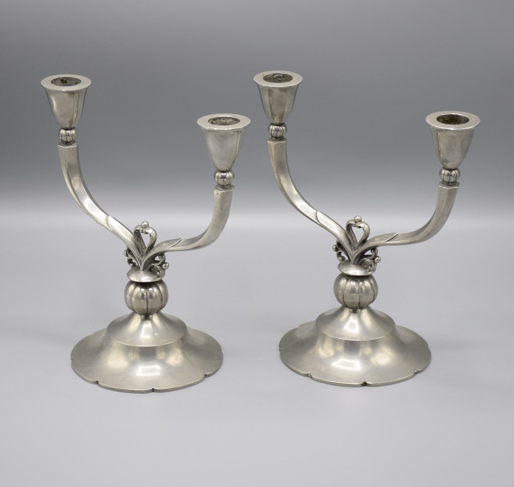 Candleholders by Ib Just Andersen for Gab, 1930, Set of 2 for sale at ...