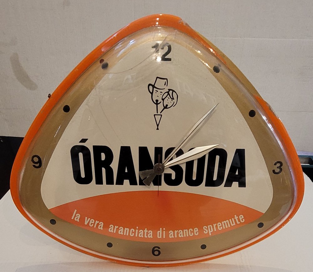 Working Advertising Clock, 1940s for sale at Pamono
