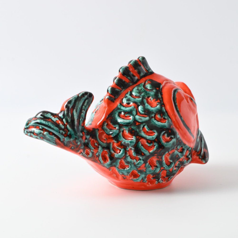 Orange and Green Fish Money Box from Italica Ars, 1970s for sale at Pamono