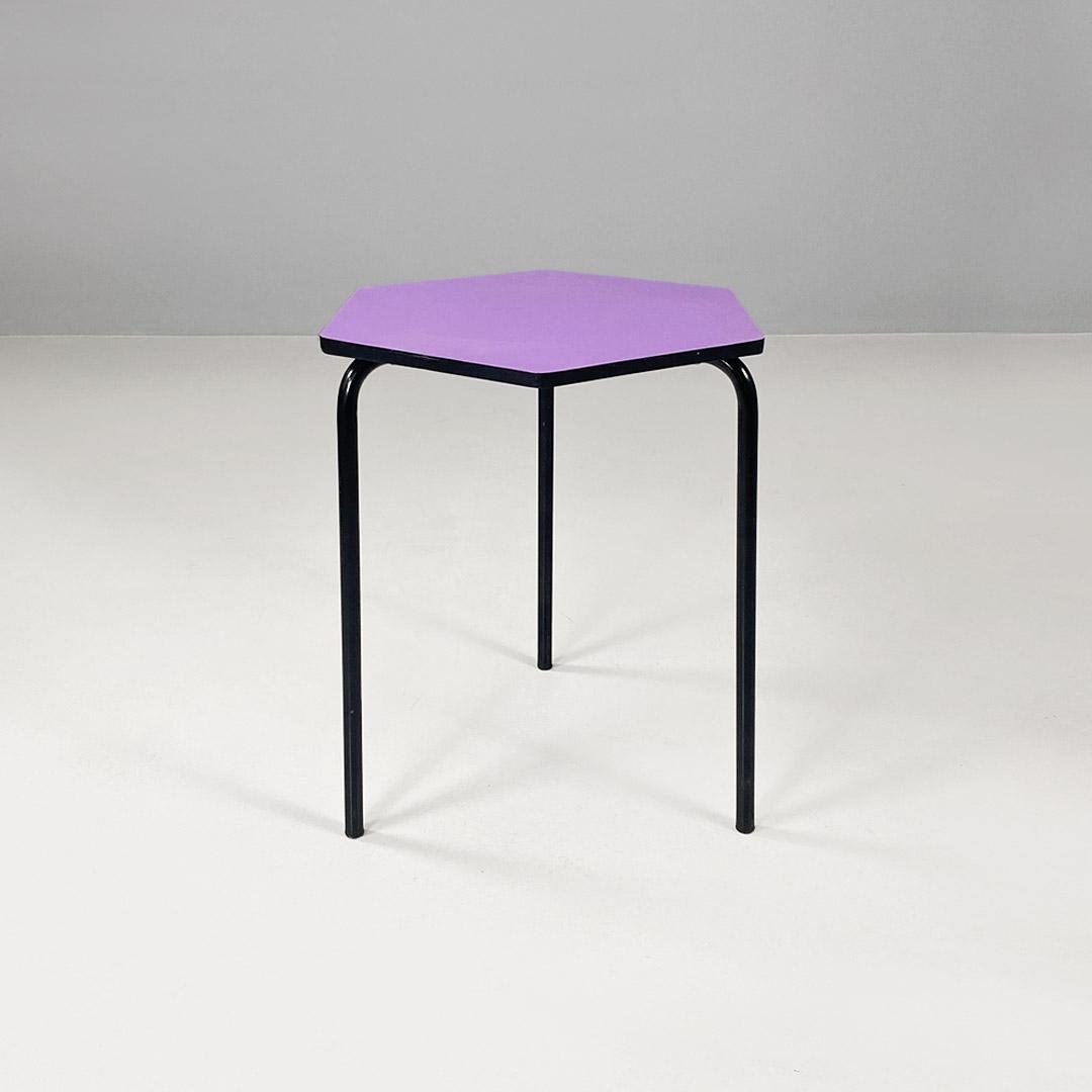 Modern Italian Bar Tables with Hexagonal Plan in Formica Lilla, 1960s ...